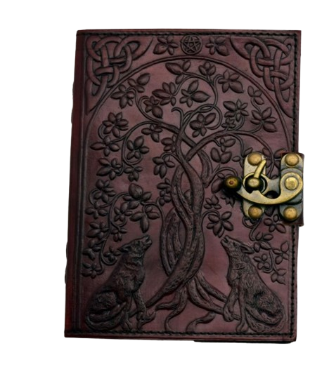 Embossed Wolves w/ Tree of Life Grimoire