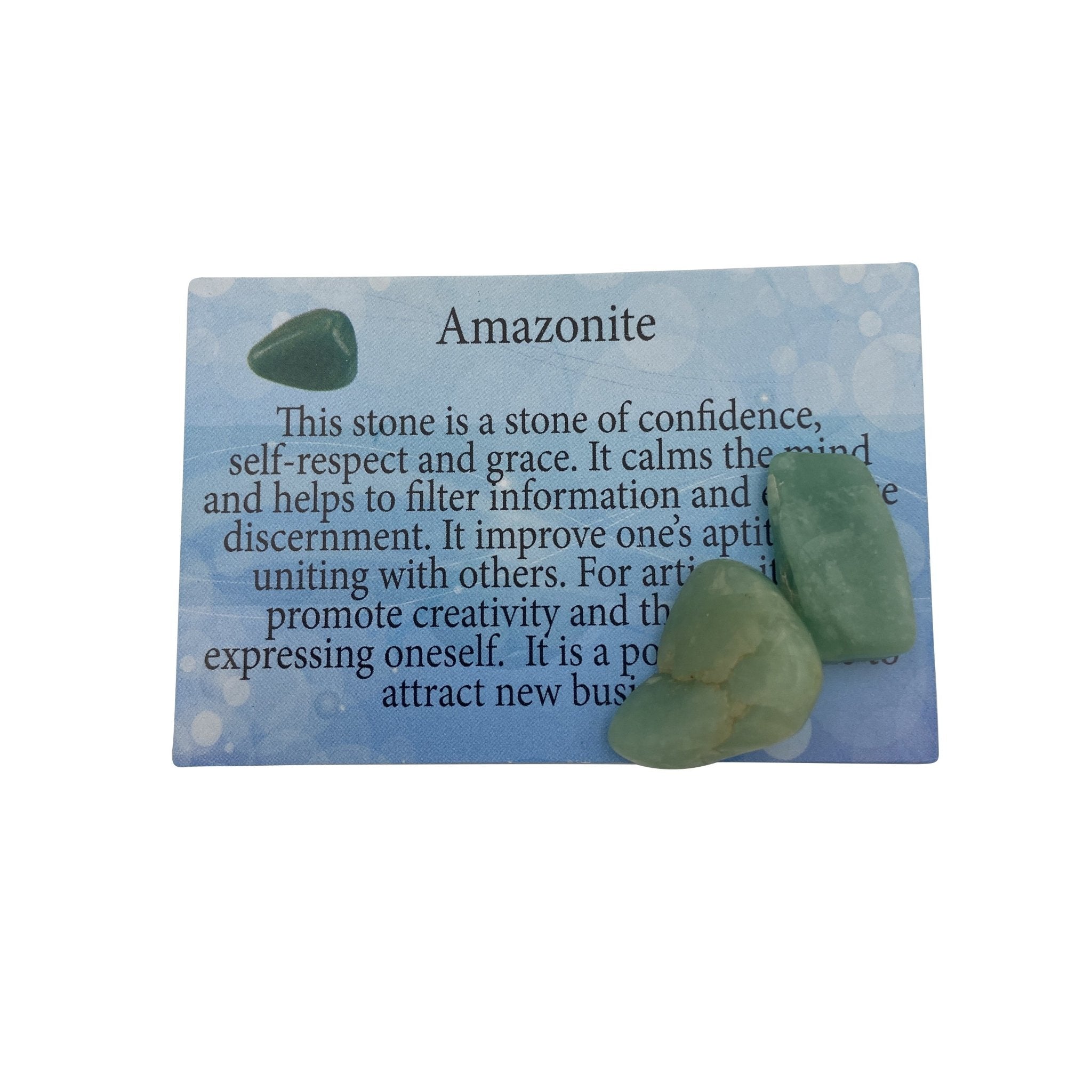 Amazonite Information Card | East Meets West USA