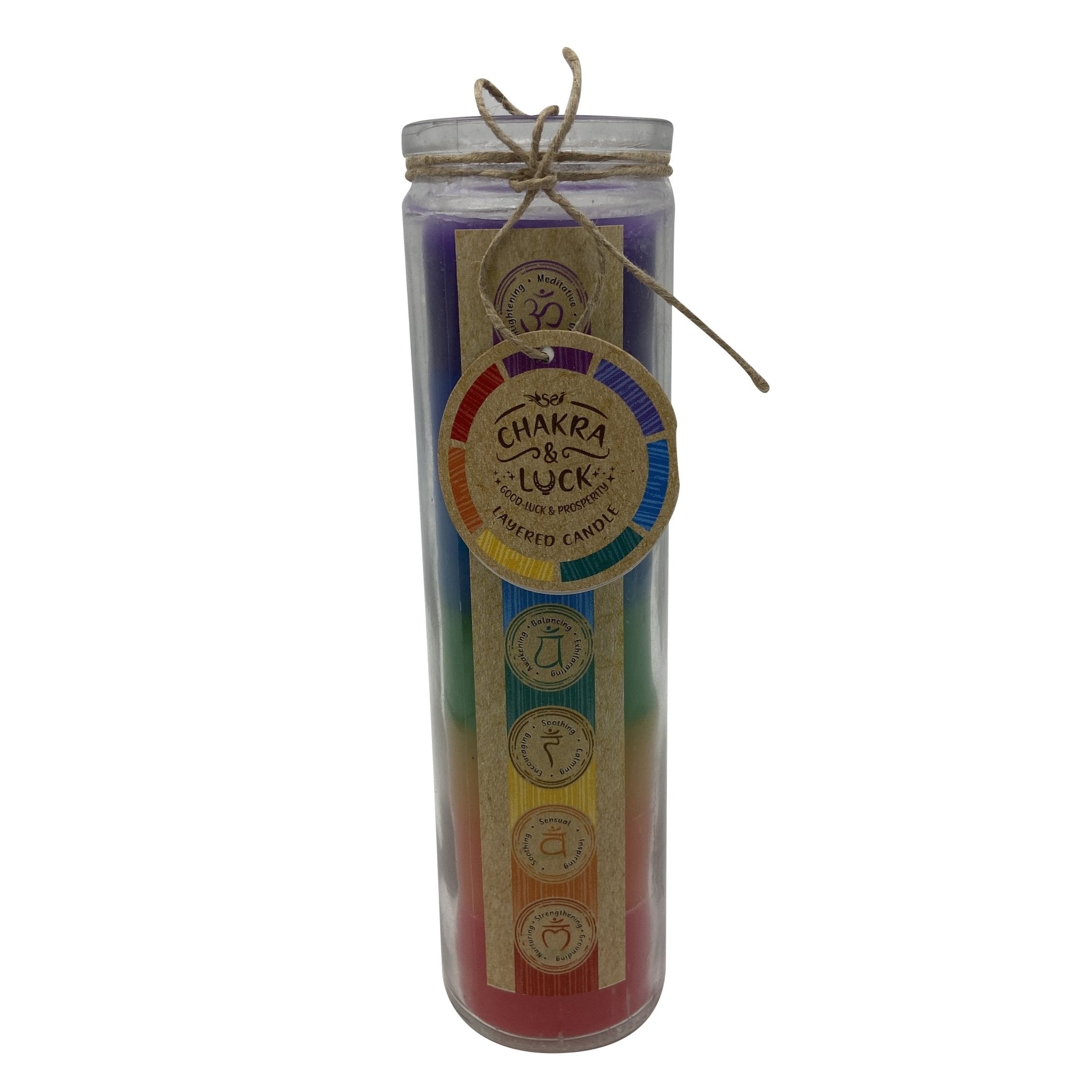 Chakra & Luck Tall Prayer Candle | East Meets West USA