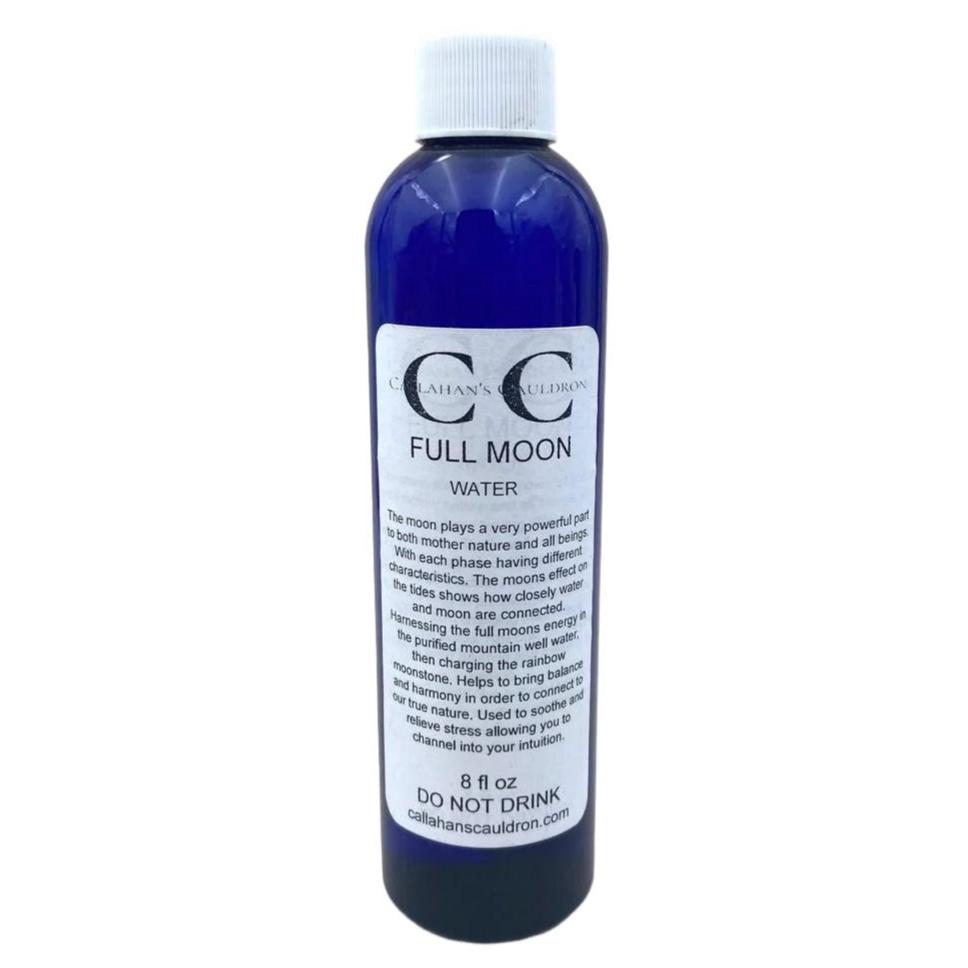 Full Moon Water w/ Rainbow Moonstone Crystal