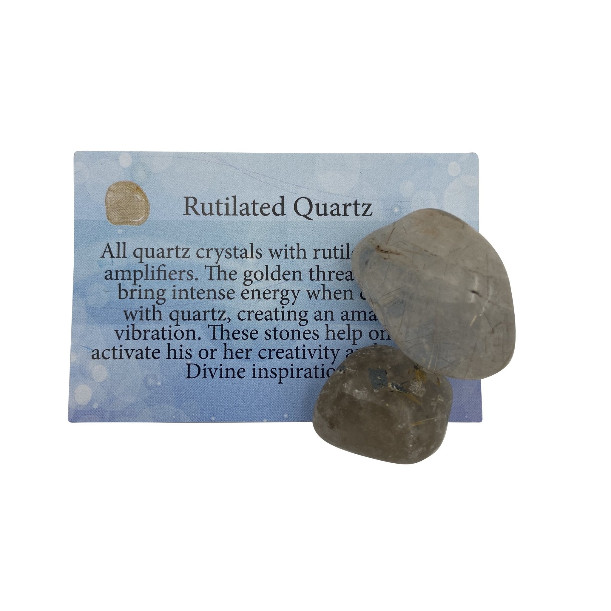 Rutilated Quartz Information Card | East Meets West USA