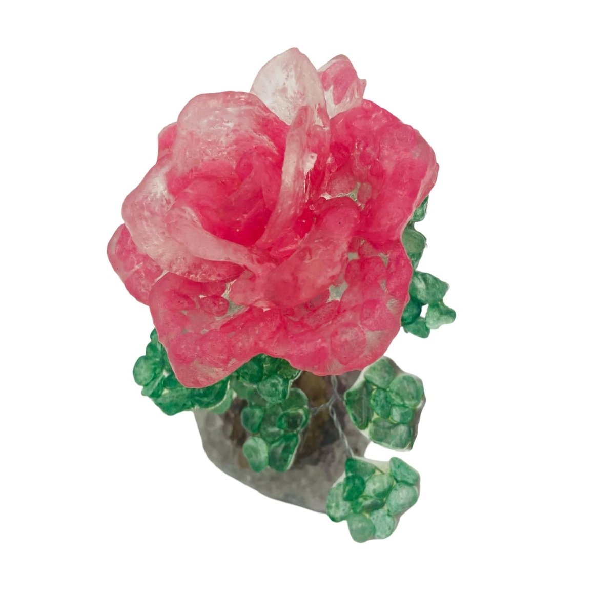 Single Resin Rose w/ Crystal Base