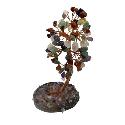 Wire Wrapped Crystal Trees on Agate Base