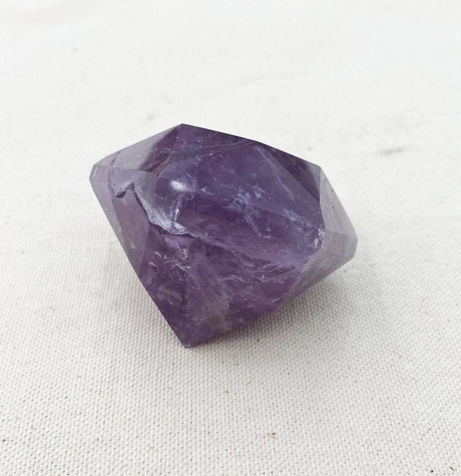 210g Amethyst Faceted "Diamond" Cut | East Meets West