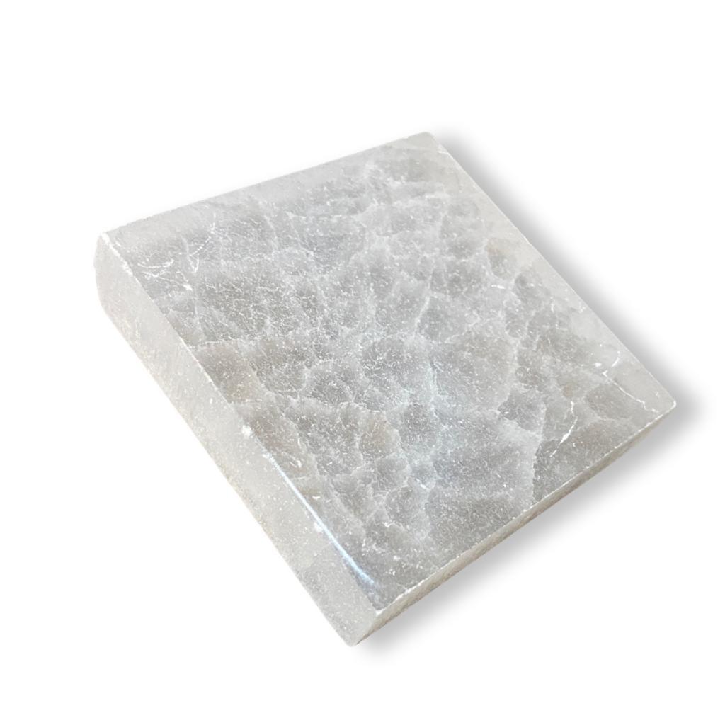 Square Selenite Charging Plate | East Meets West USA